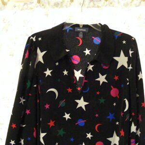 Modcloth | Dresses | Ladies Plus Size X Black Stars Planets Space ...